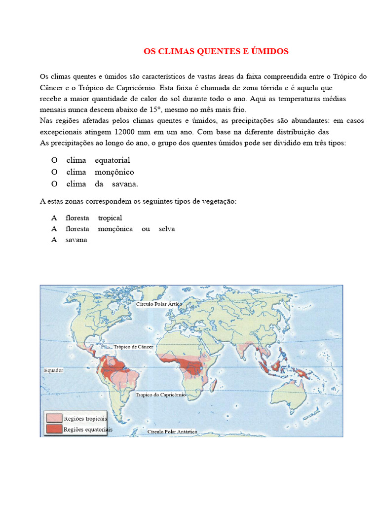 Clima Monçônico e suas Características | PDF | Trópicos | Monção