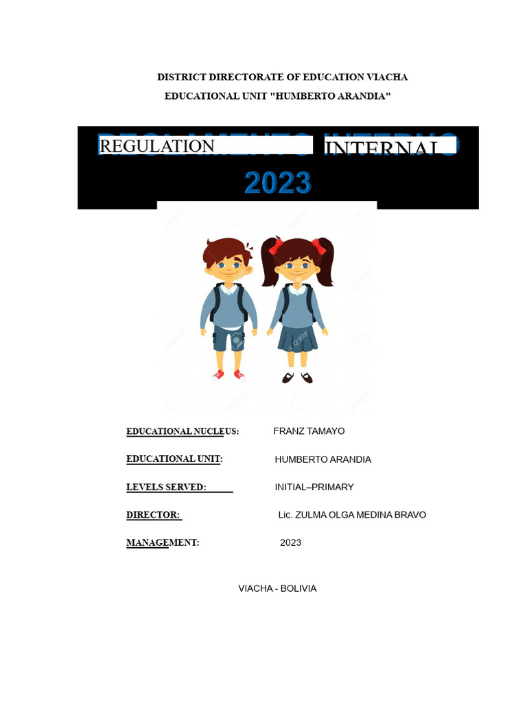 Internal Regulations Humberto Arandia 2023-1 | PDF | Teachers ...