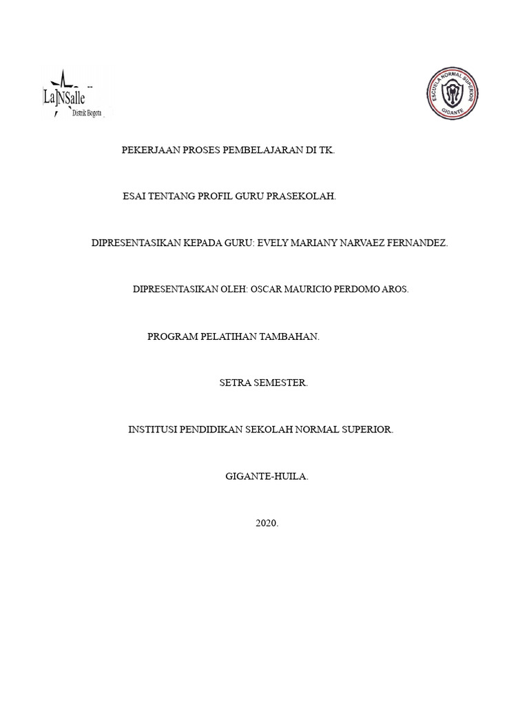 Profil Guru Prasekolah yang Efektif | PDF