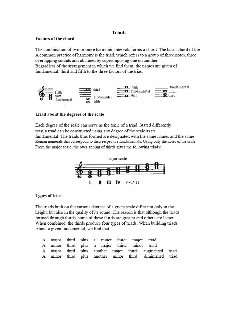 Triads | PDF | Interval (Music) | Chord (Music)