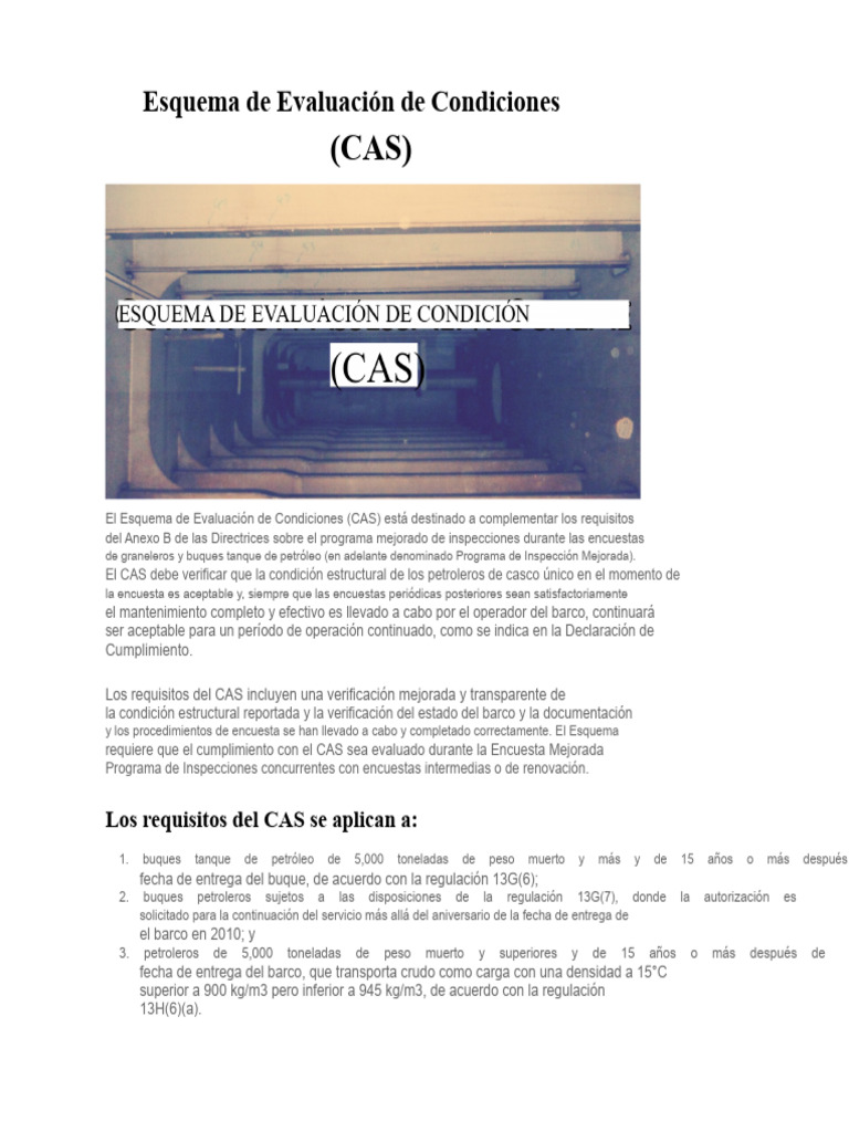 Esquema de Evaluación de Condiciones (CAS) | PDF | Metodología de encuesta | Tanques