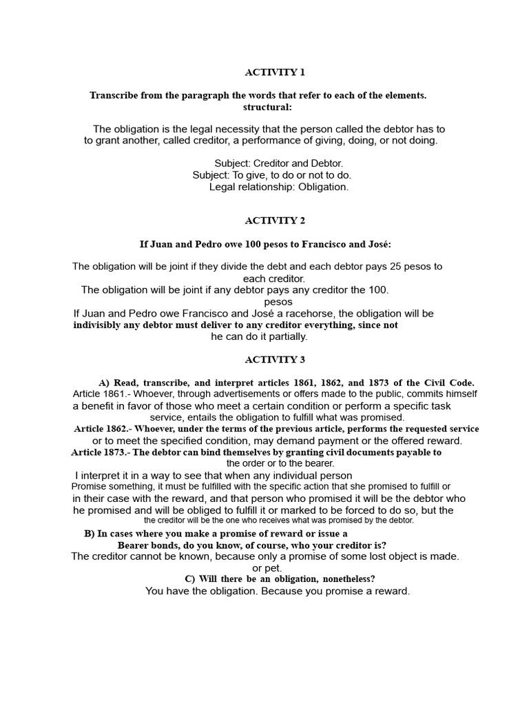 Civil Activities 1 - 39 | PDF | Lease | Debtor