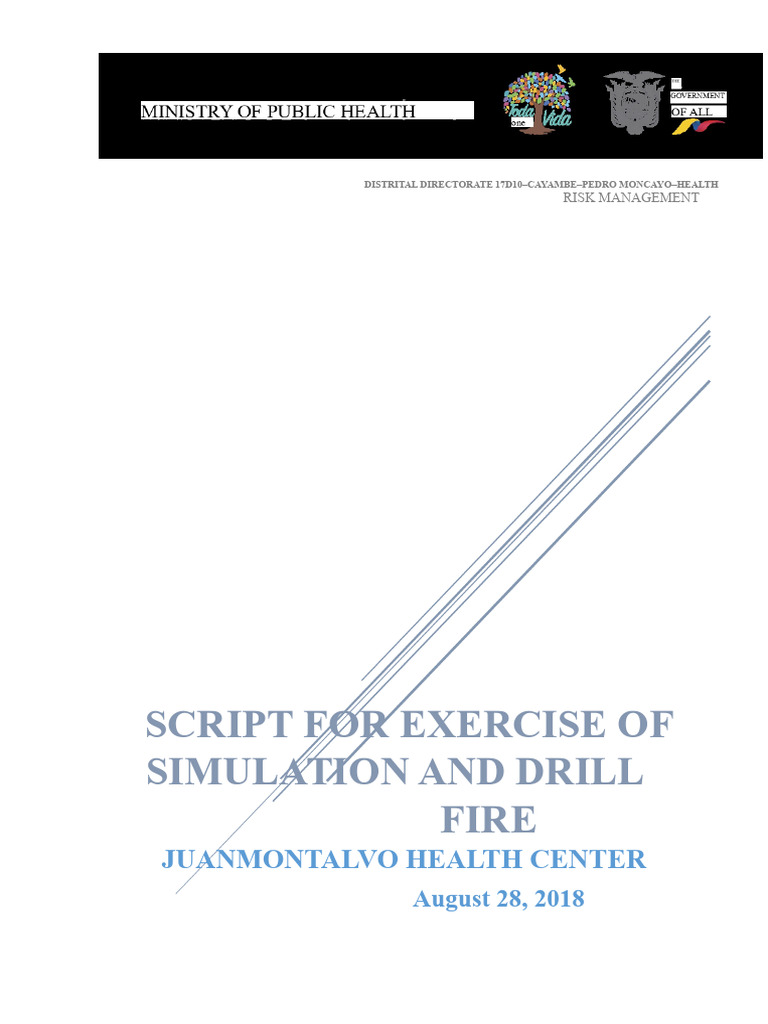 Fire Drill Simulation Script for Health Center | PDF | Fires | Chemical ...
