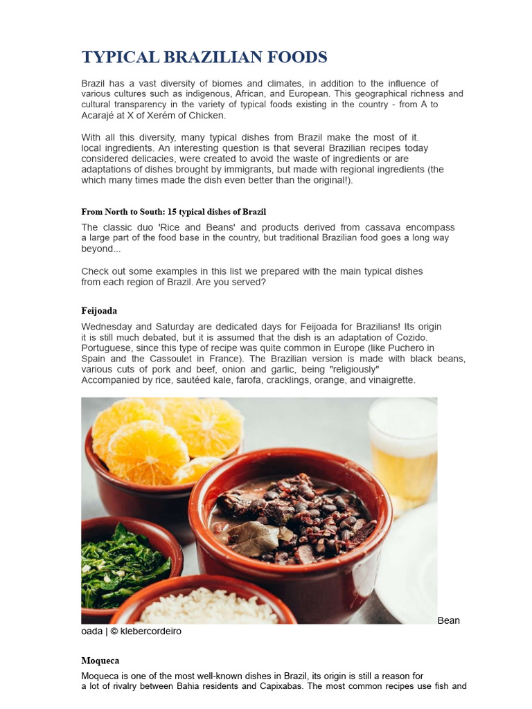 Typical Brazilian Foods | PDF | Western Cuisine | Foods