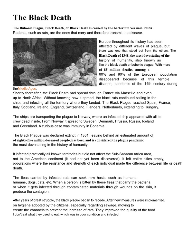 The Black Death: Causes and Impact | PDF | Black Death | Microbiology