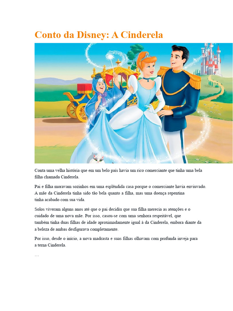 A História de Cinderela | PDF | Cinderela
