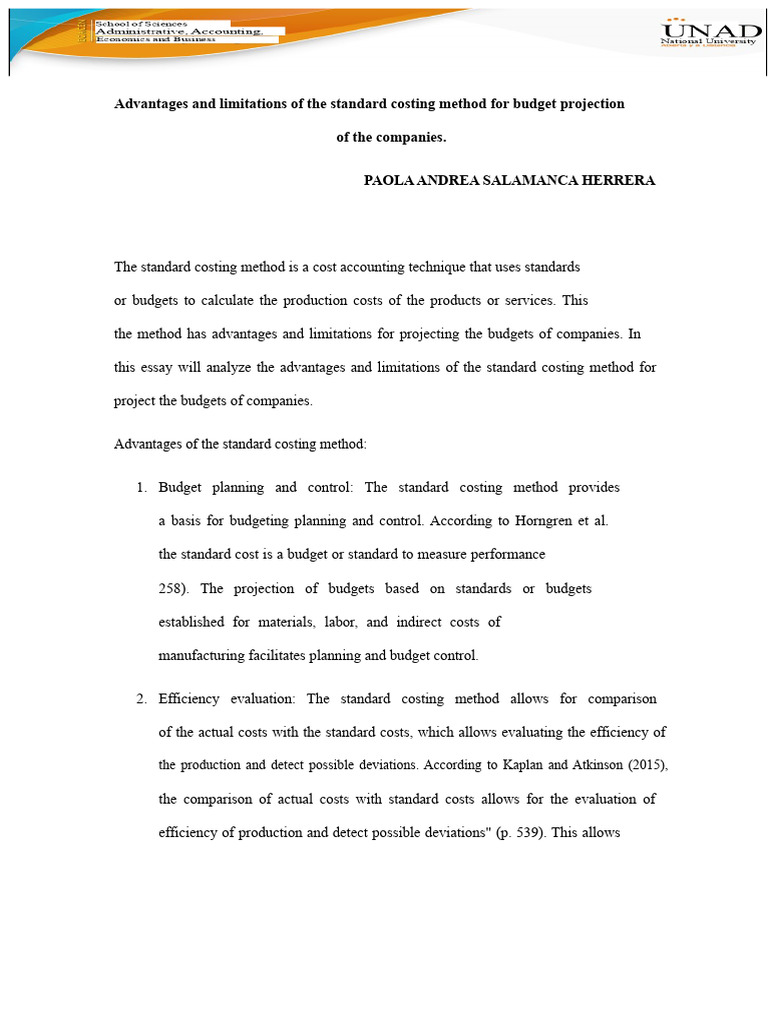 The Standard Costing Method Is A Cost Accounting Technique That Uses ...