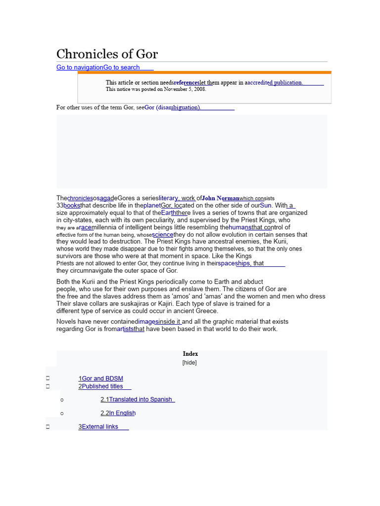 Chronicles of Gor | PDF | Gor