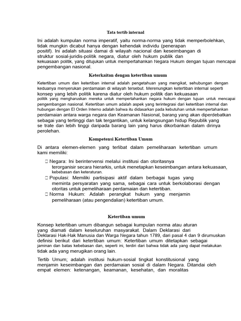 Unit 1. Ketertiban Umum. | PDF