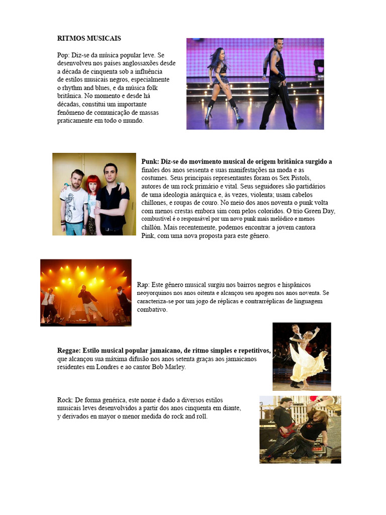 15 Ritmos Musicais | PDF | Rhythm And Blues | Rock (música)