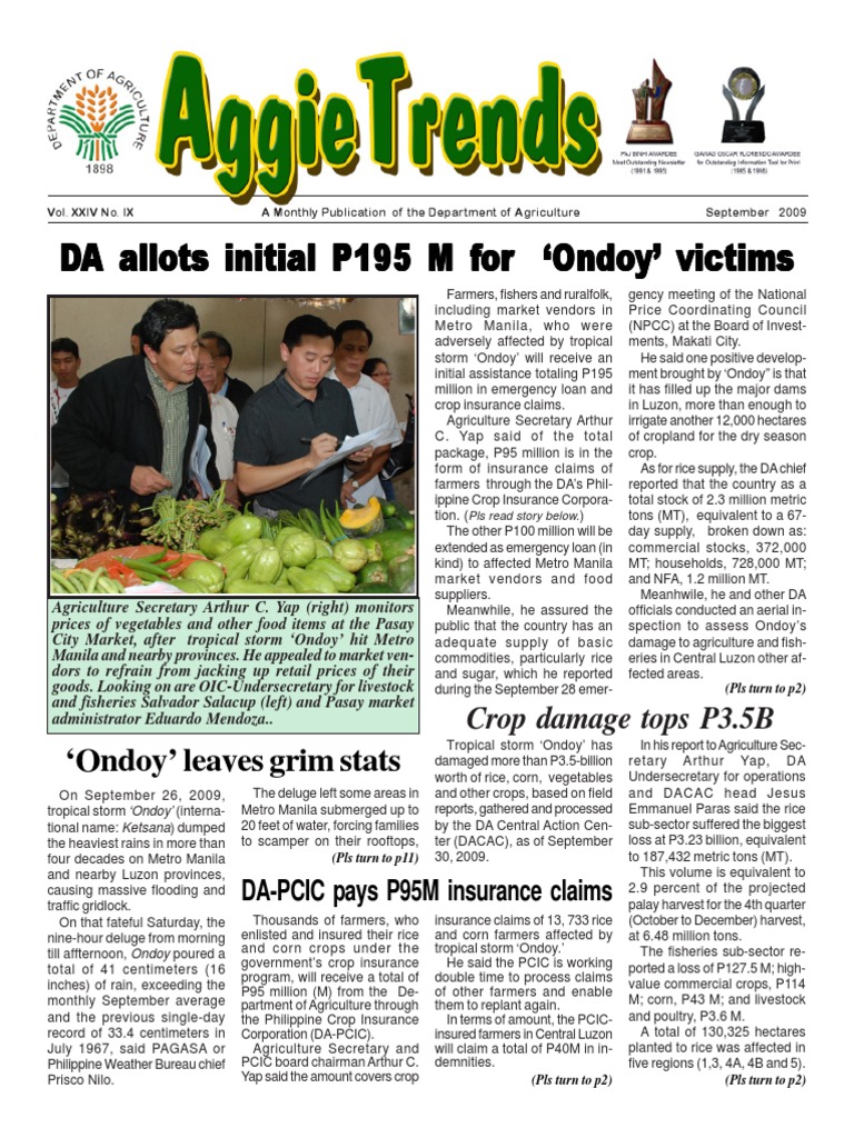 Aggie Trends September 2009 | PDF | Rice | Cocoa Bean