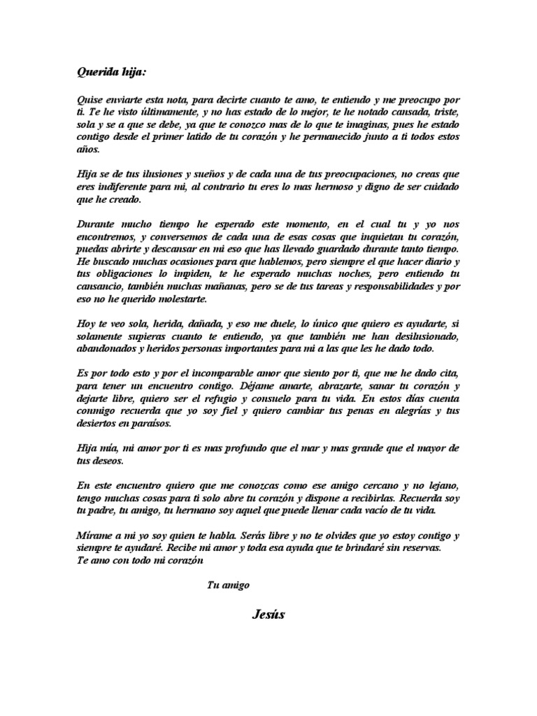 Querida Hija | PDF | Autosuperación | Poesía