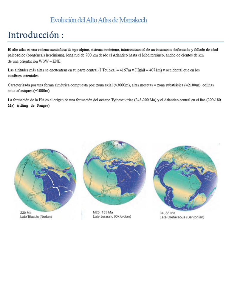 Evolución Geológica del Alto Atlas | PDF | Cretáceo | Geología