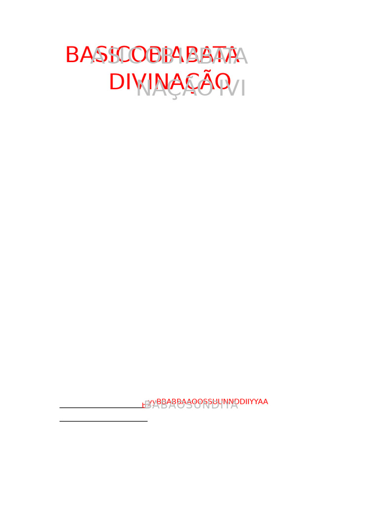 Adivinhação Básica com Obi Abata | PDF | Oráculo | Oração