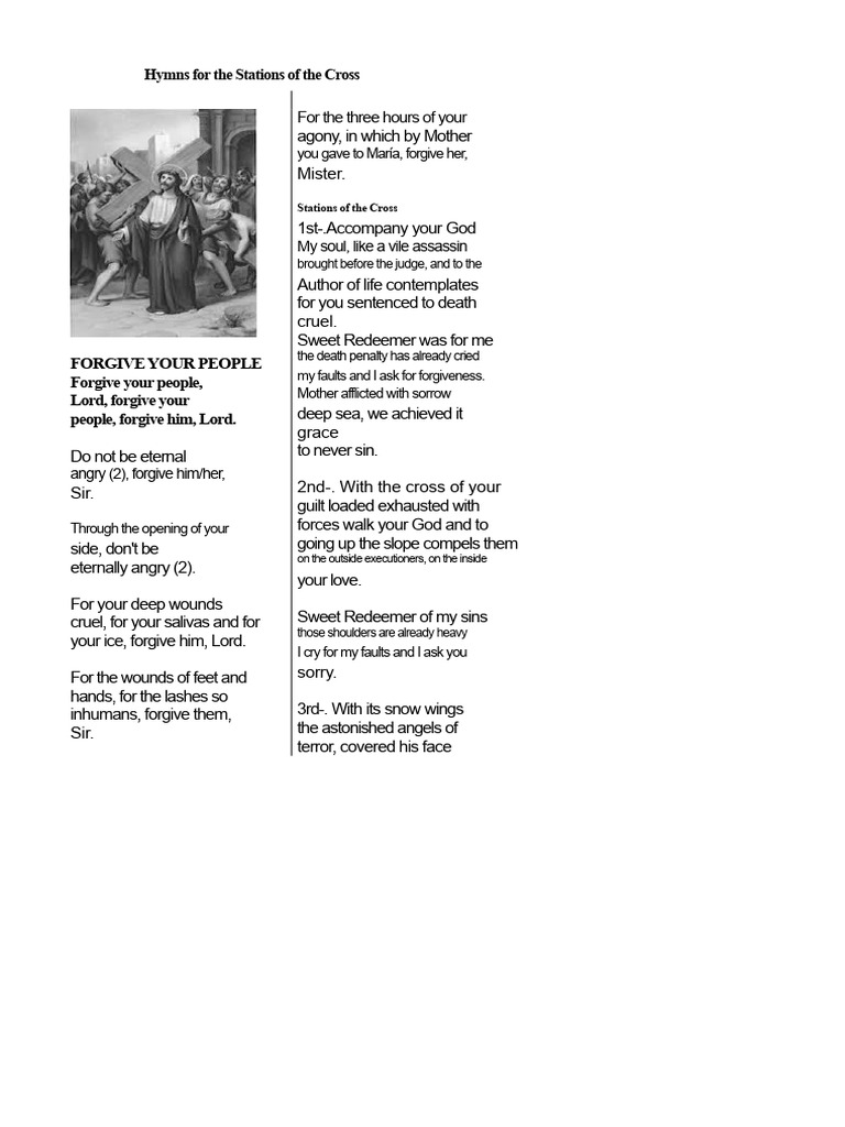 Songs For The Stations of The Cross | PDF | Jesus | Mercy