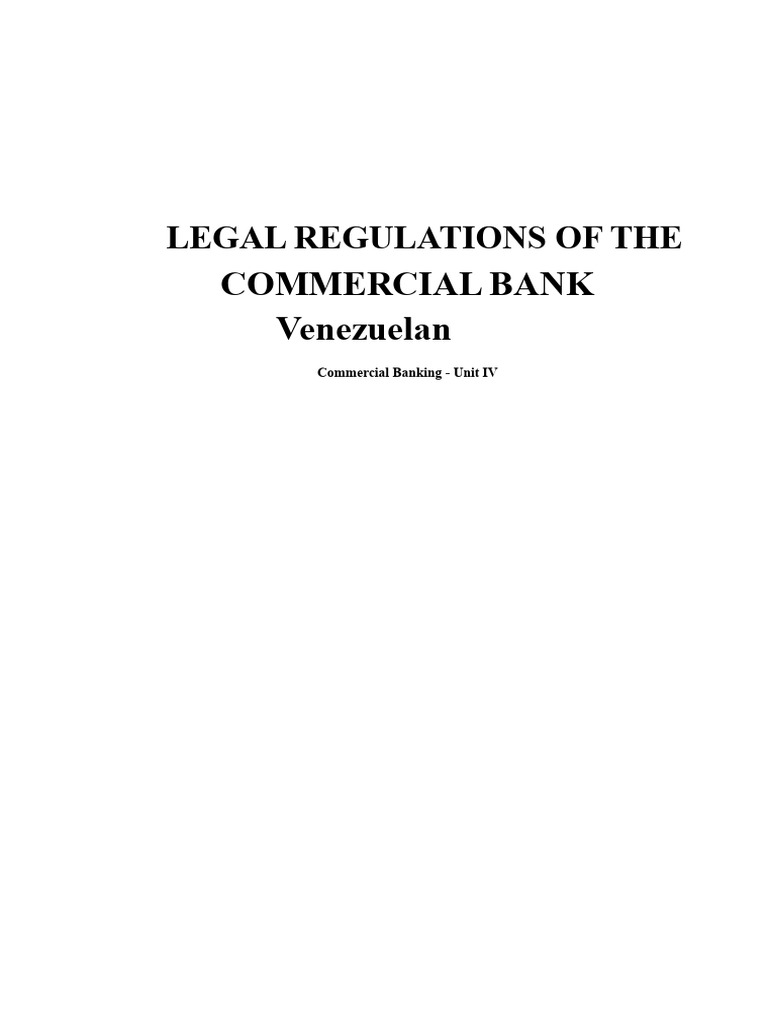 Venezuelan Banking Regulations Overview | PDF | Banks | New York State ...
