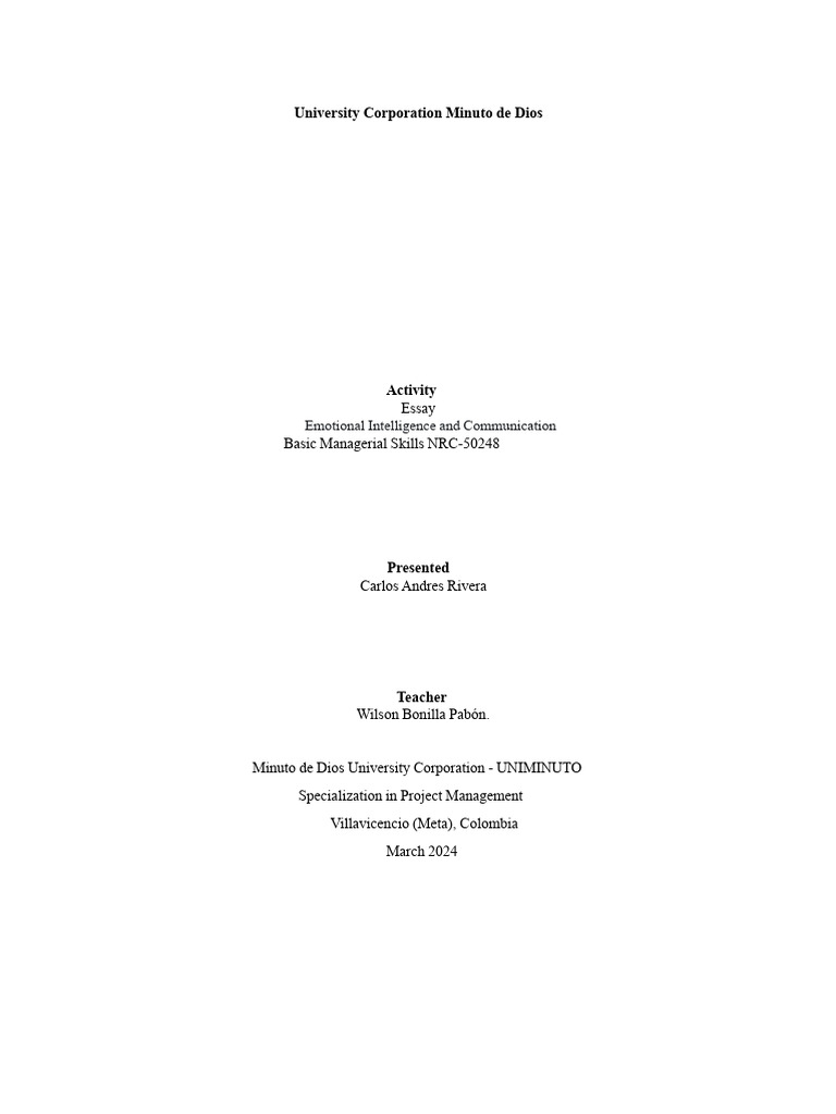 Activity 2 Basic Management Skills 2024 | PDF | Intelligence | Emotional Intelligence