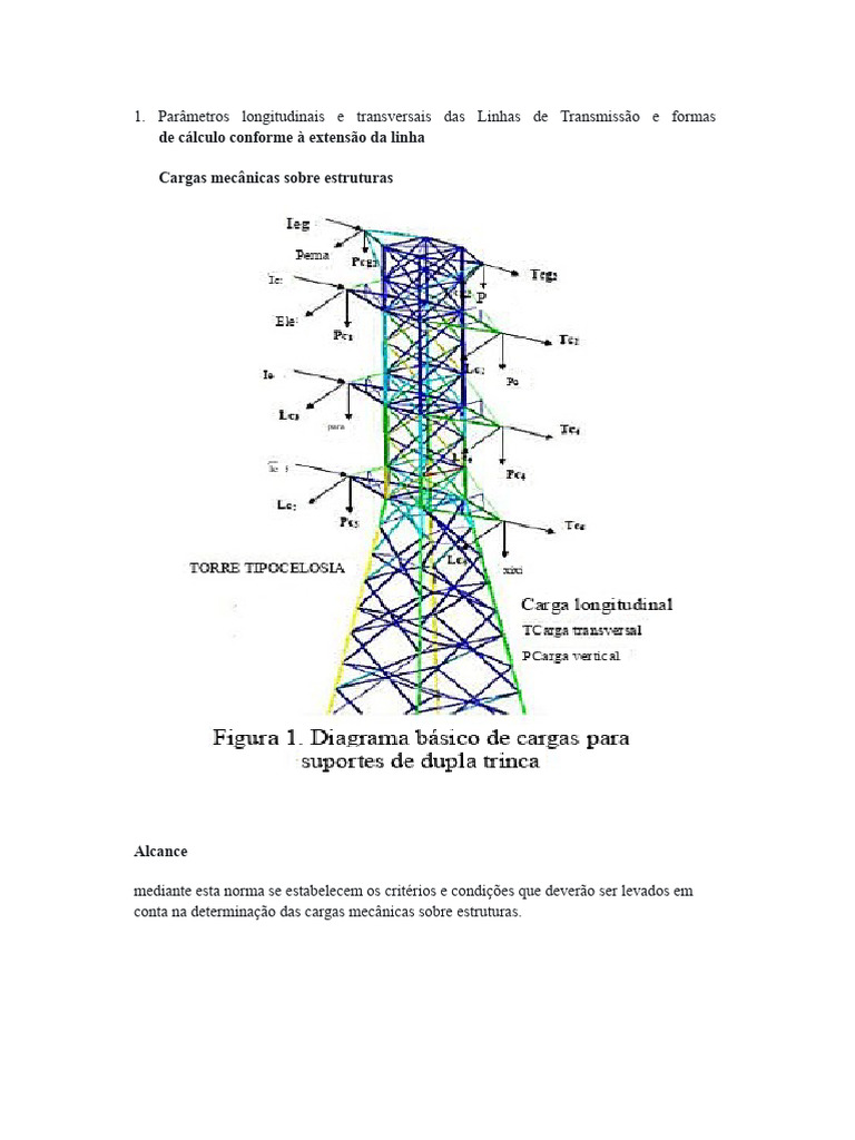 Cargas e Estruturas em Linhas de Transmissão | PDF | Transmissão de ...