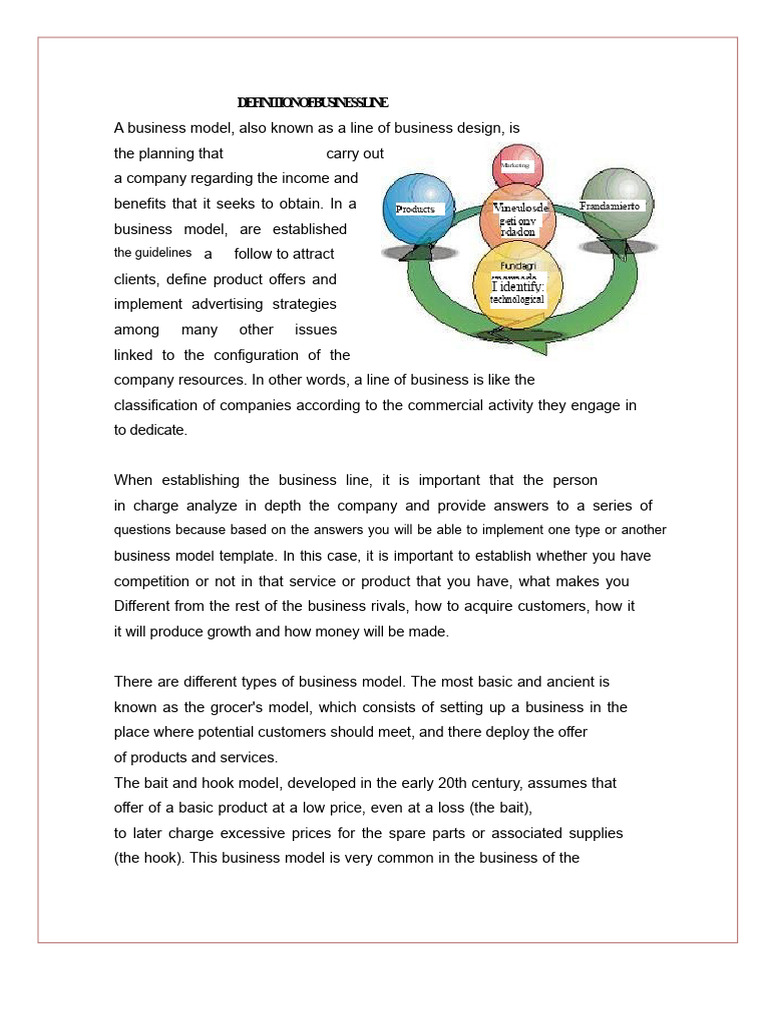 Definition of Business Line | PDF | Business Model | Competitive Advantage