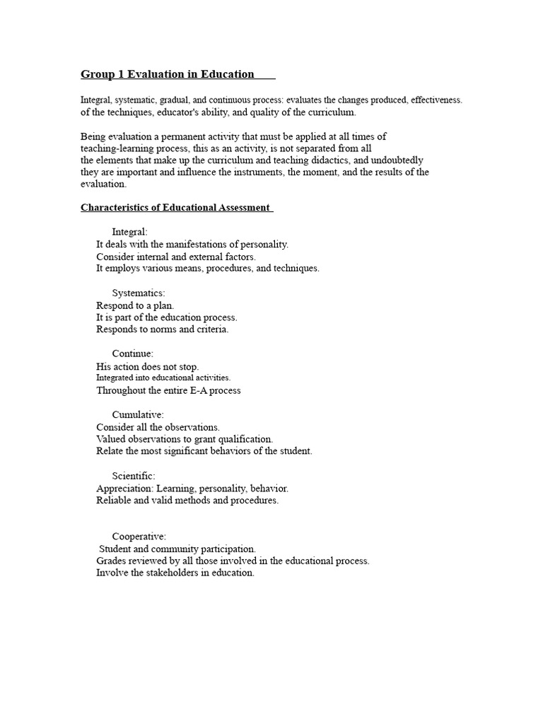 Educational Evaluation Compendium | PDF | Educational Assessment ...