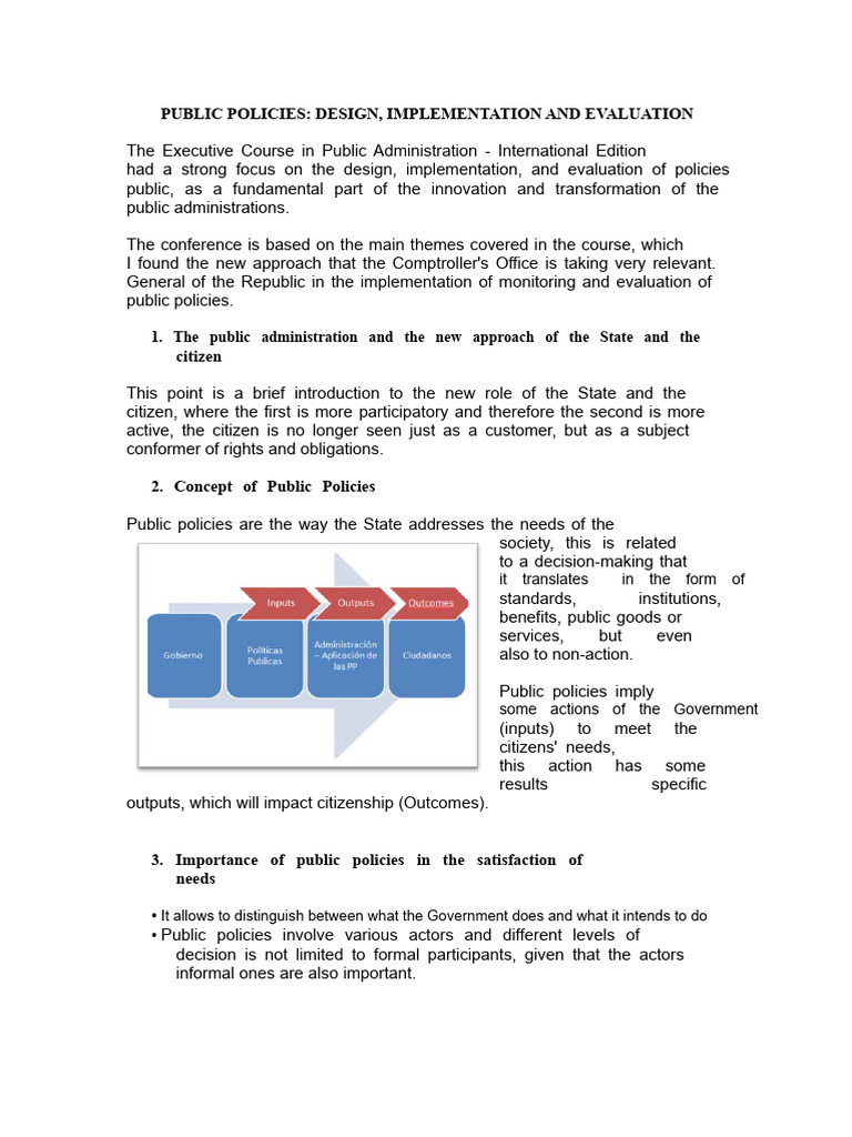Public Policies: Design and Evaluation Guide | PDF | Policy | Evaluation