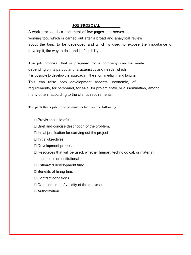 Essential Steps for Effective Job Proposals | PDF | Project Management