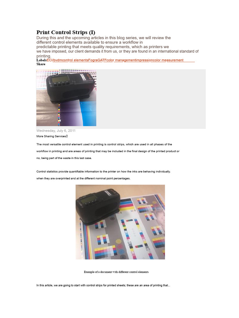 Print Control Strips | PDF | Printer (Computing) | Printing