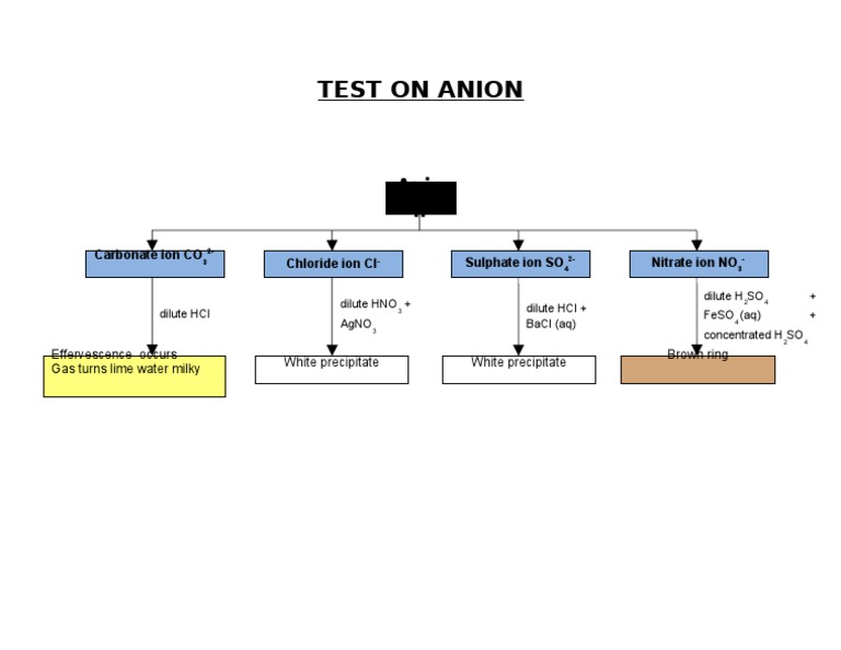 Test On Anion | PDF