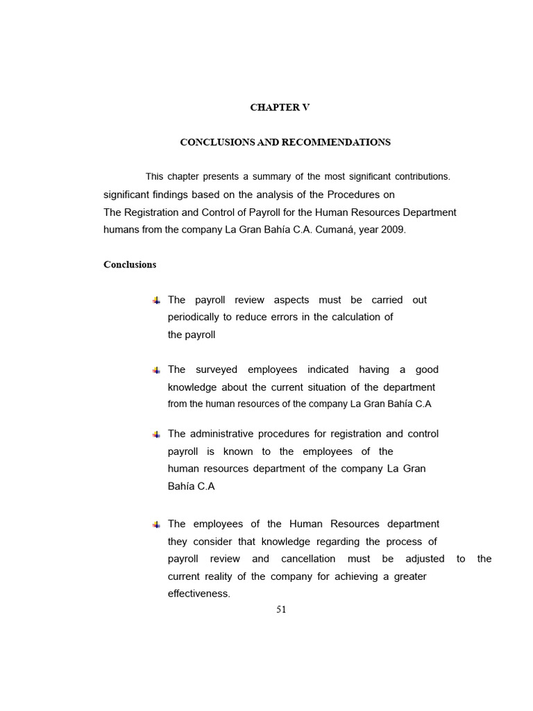 CHAPTER V Conclusions and Recommendations | PDF | Human Resources ...