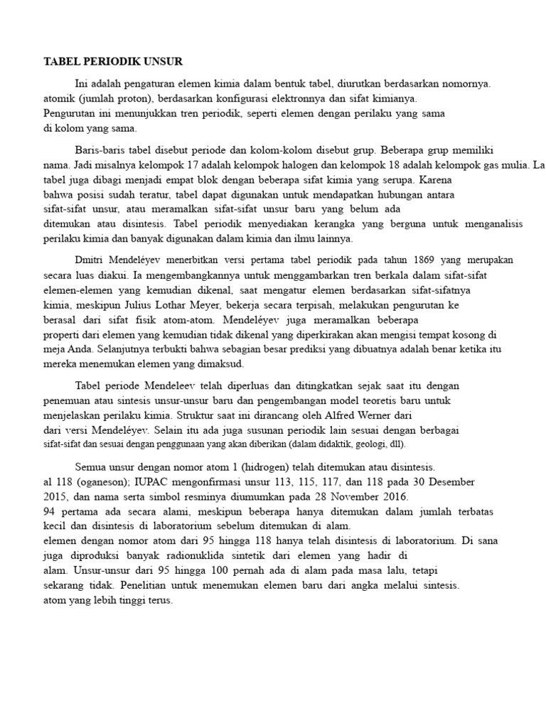 Tabel Periodik Ramses | PDF