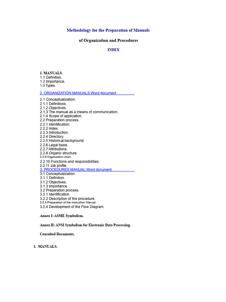 Guide to Creating Organization Manuals | PDF | Policy | Methodology