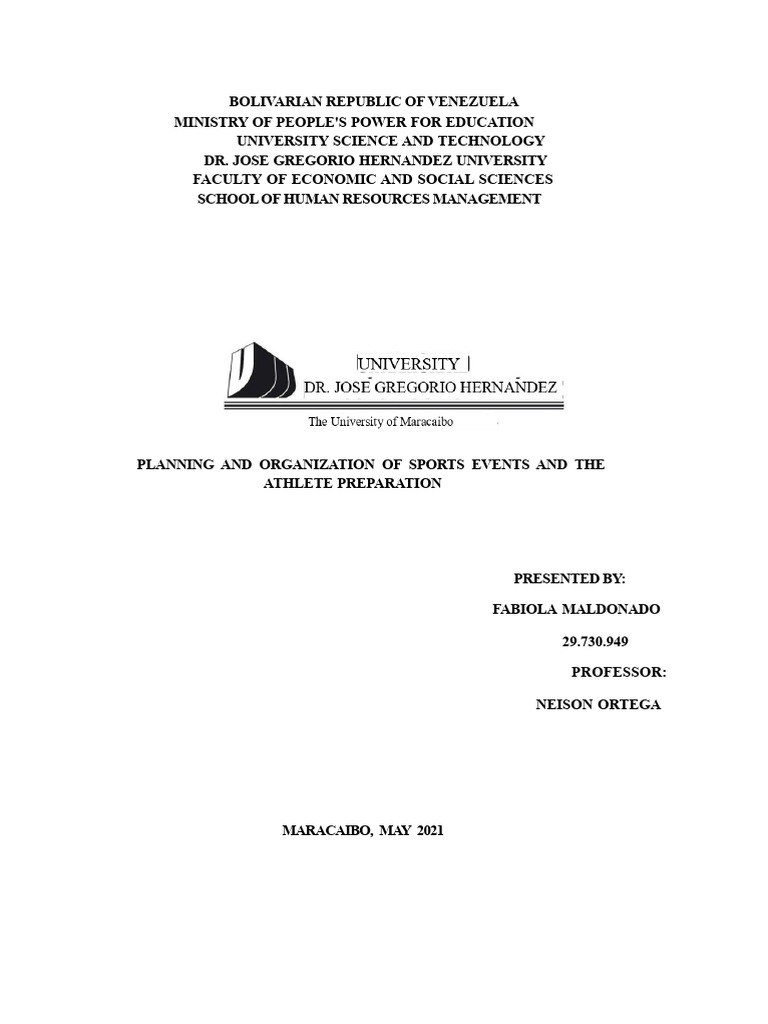 Sports Event Planning and Organization Guide | PDF | Aerobic Exercise ...