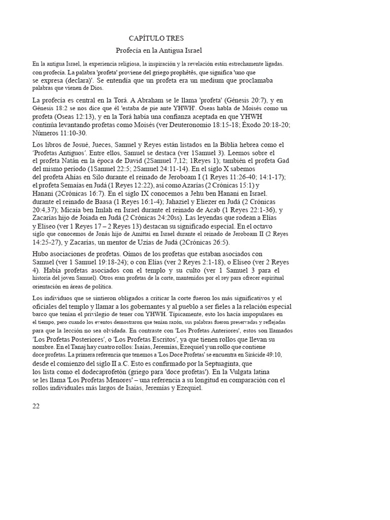 Profecía en la Antigua Israel: Contexto y Significado | PDF | Profecía ...