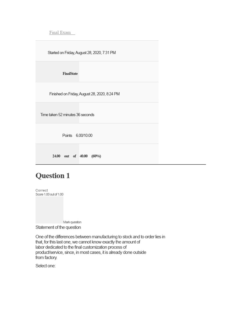 Final Exam Processes 2 | PDF | Reliability Engineering | Accuracy And ...