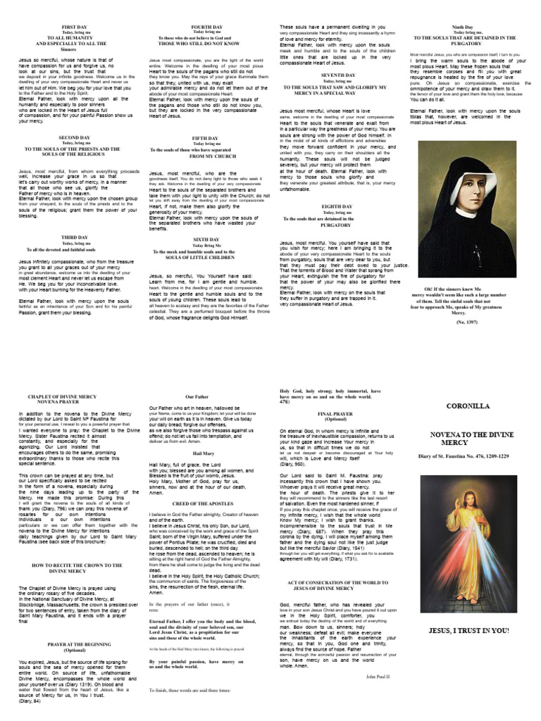 Divine Mercy Novena | PDF | Mercy | God In Christianity