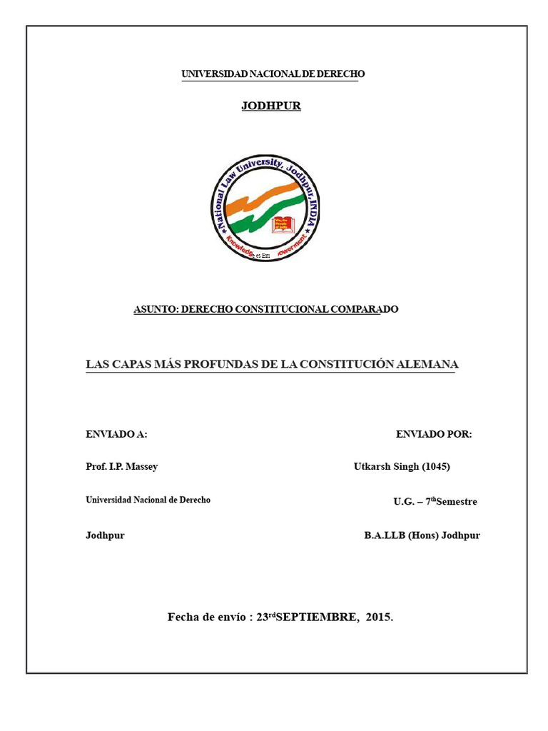 Capas de la Constitución Alemana | PDF | Constitución | Judicaturas