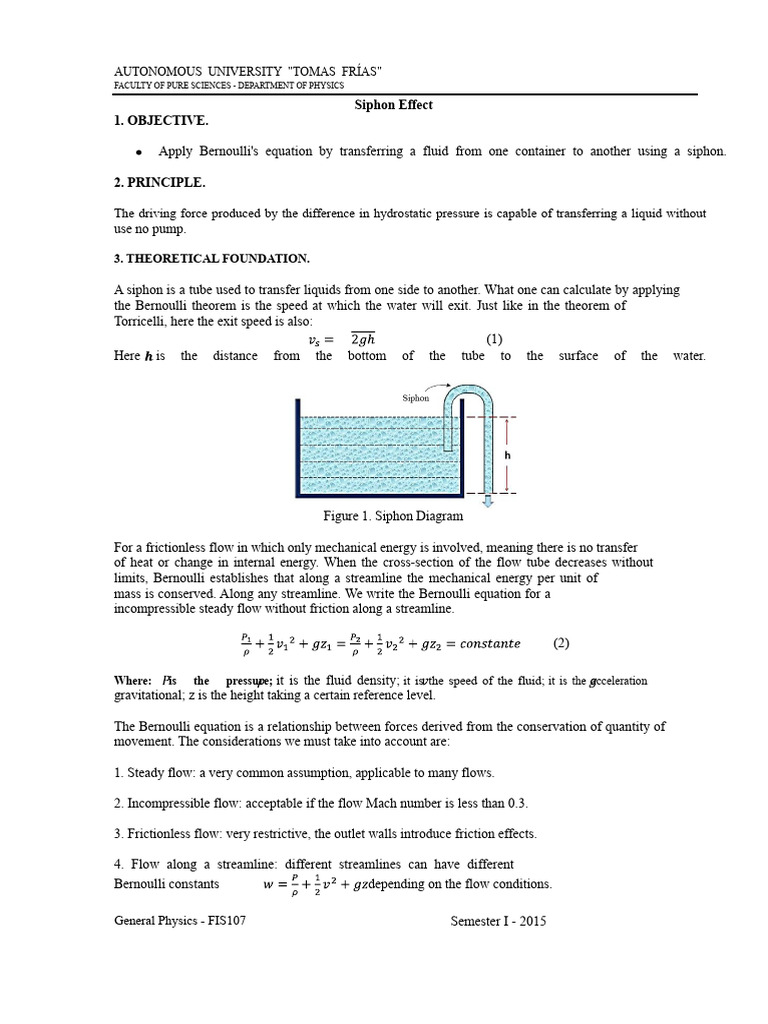 9 - Siphon Effect | PDF | Fluid Dynamics | Pressure