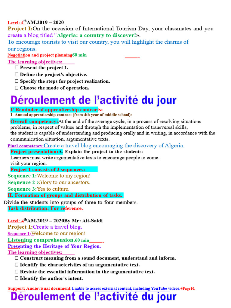 4AM Project 1 Sequence 1 Word | PDF | Grammatical Conjugation ...