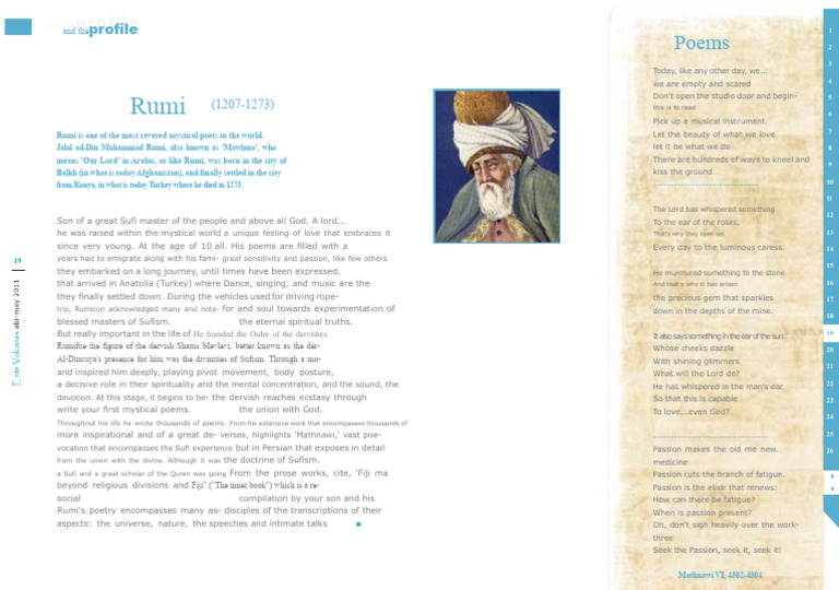 Rumi's Mystical Poetry and Legacy | PDF | Rumi | Sufism