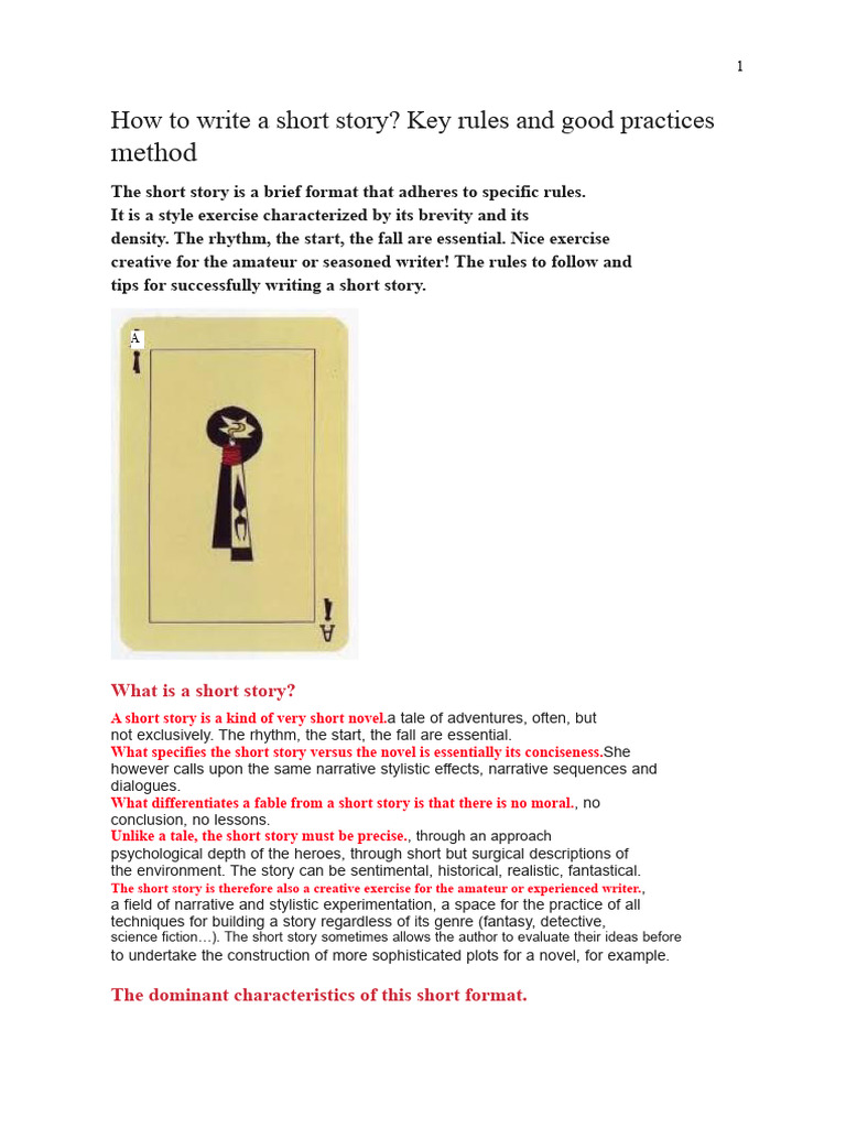 How To Write A Short Story | PDF | Narrative | Novels