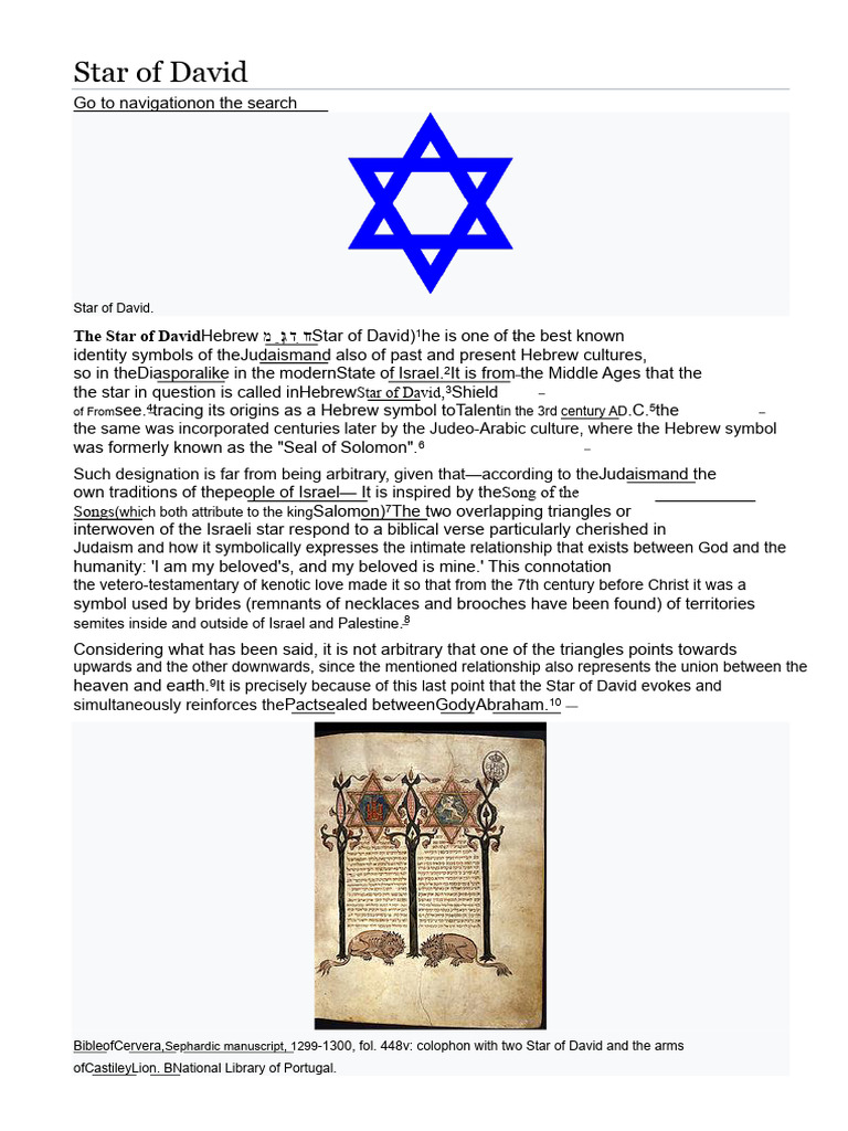 Significance of the Star of David | PDF | Bible