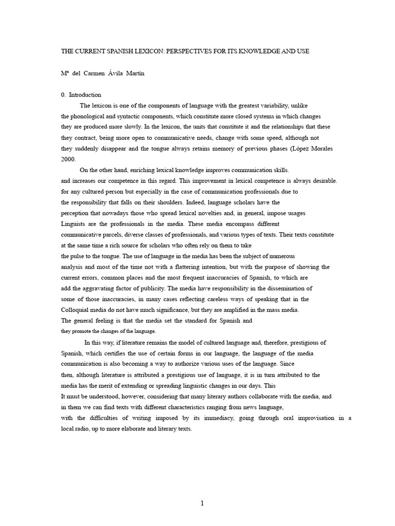 The Lexicon Introduction | PDF | Lexicon | Part Of Speech