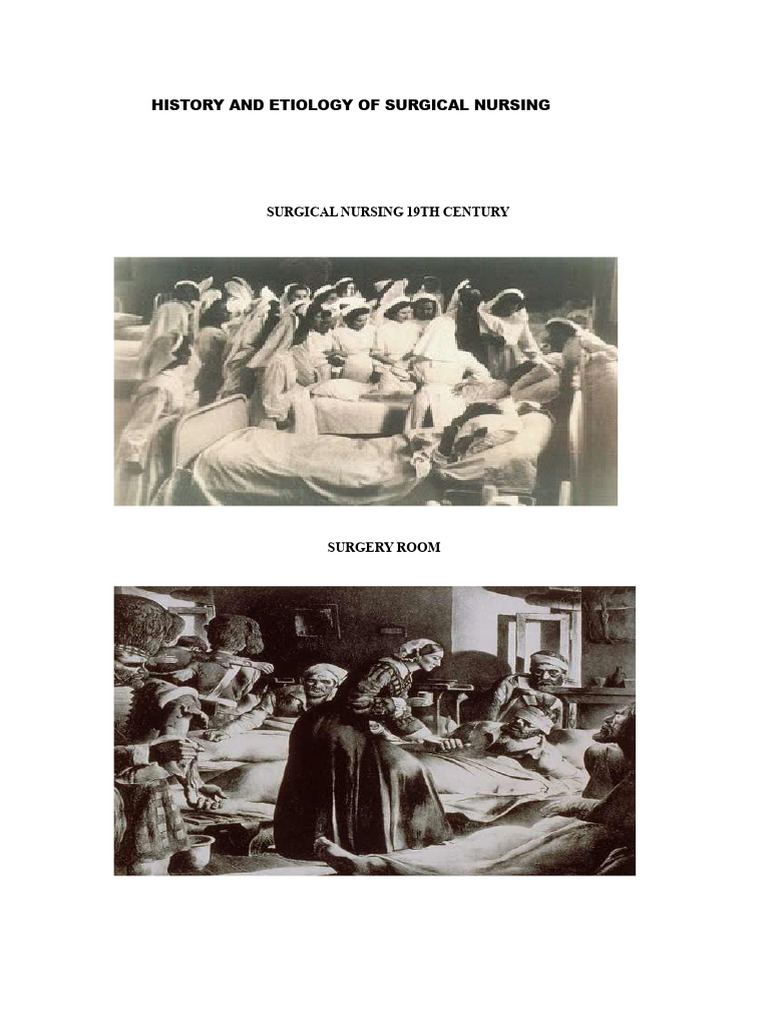 Evolution of Surgical Nursing History | PDF | Surgery | Nursing