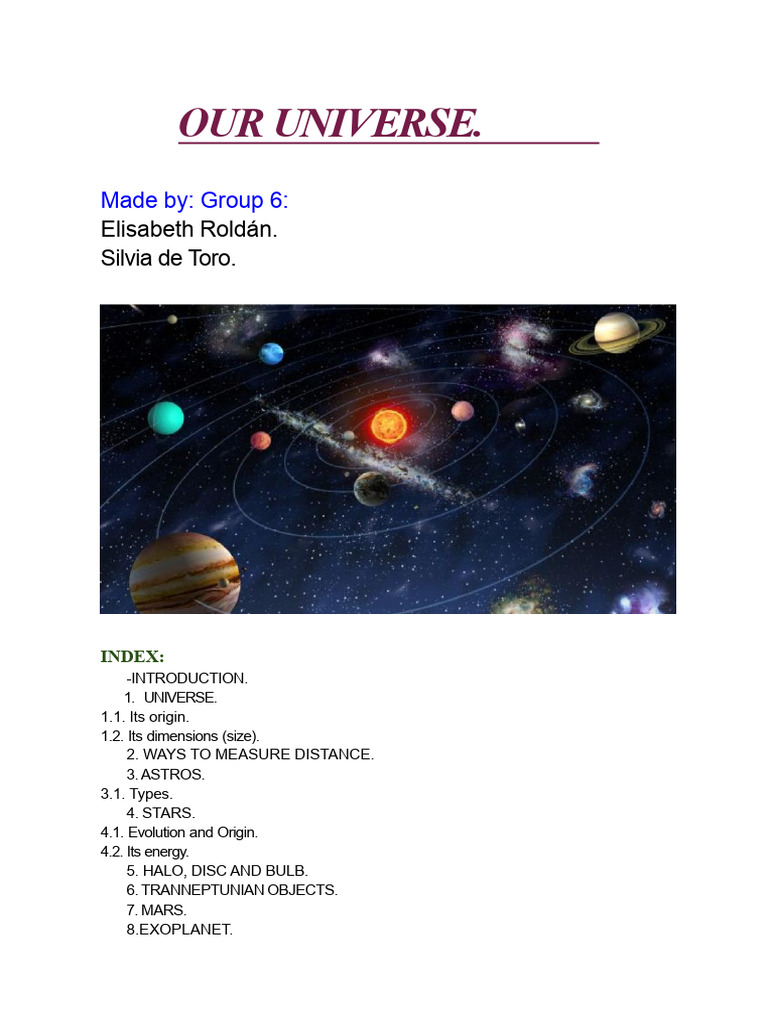 Universe Report. | PDF | Stars | Physical Cosmology