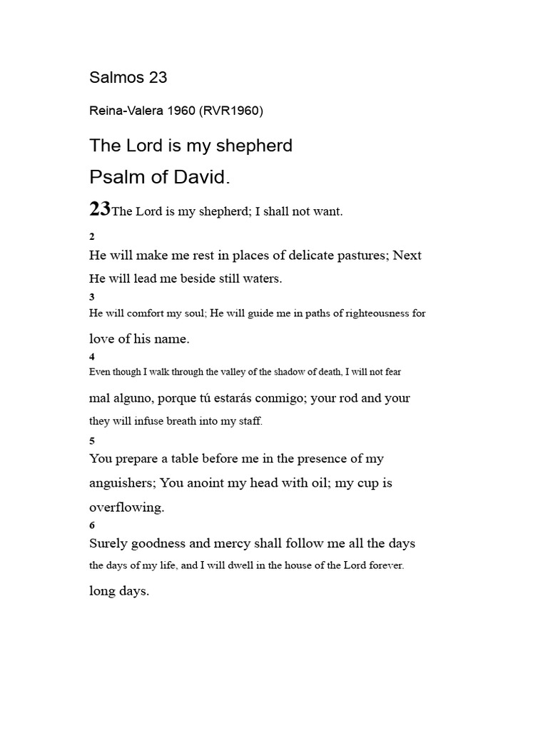 Psalms 23 | PDF