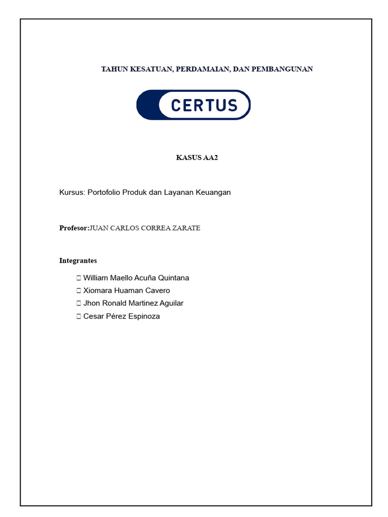 Portofolio Certus - Bukti 2 | PDF