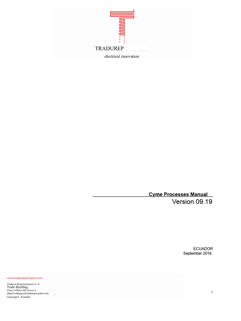 Cyme Processes Manual. Version 09.19 | PDF | Microsoft Windows | Multi ...