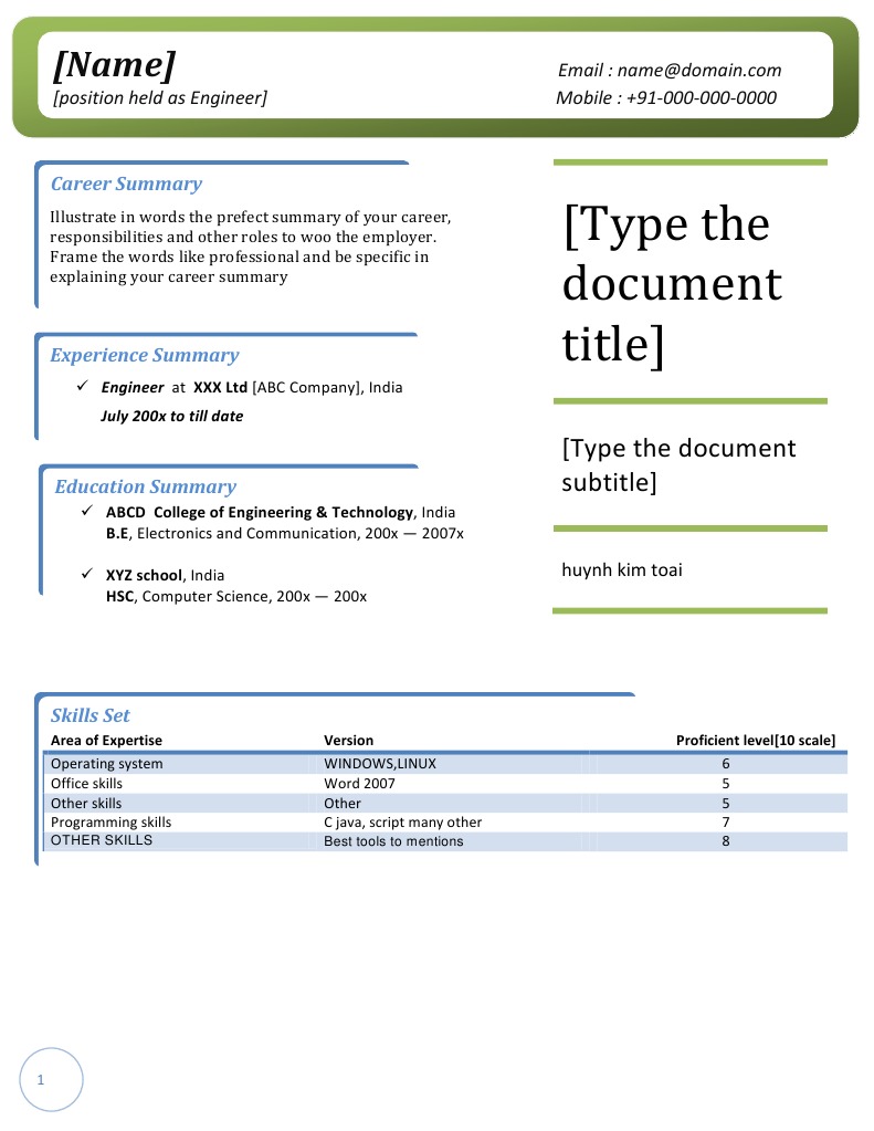 Profesional CV | PDF | Computer Engineering | Computing