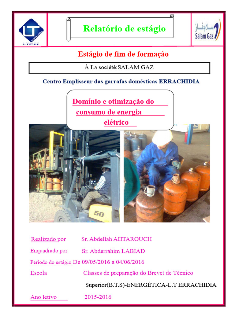 Relatório de Estágio Salam Gaz | PDF | Gás liquefeito de petróleo ...