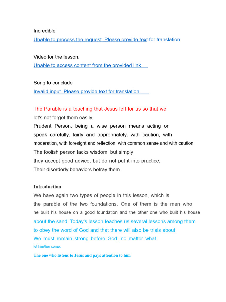 Lesson The Two Foundations | PDF | God In Christianity | Jesus
